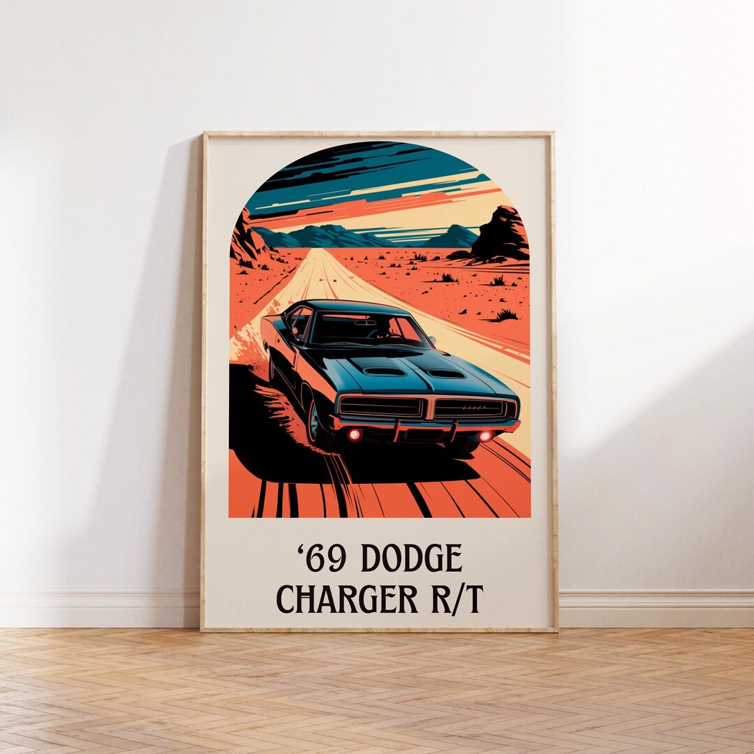 1969 Dodge Charger R/T Gifts, Muscle Car Poster, Car Guy Gift, Gifts ...