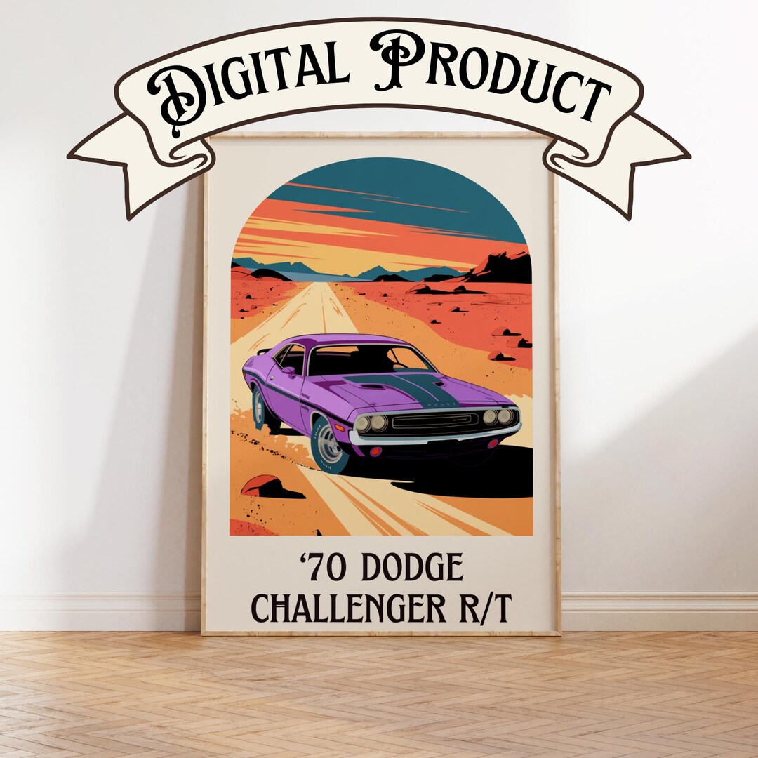 1970 Dodge Challenger Gifts, Last Minute Gifts, Digital Download, Retro ...