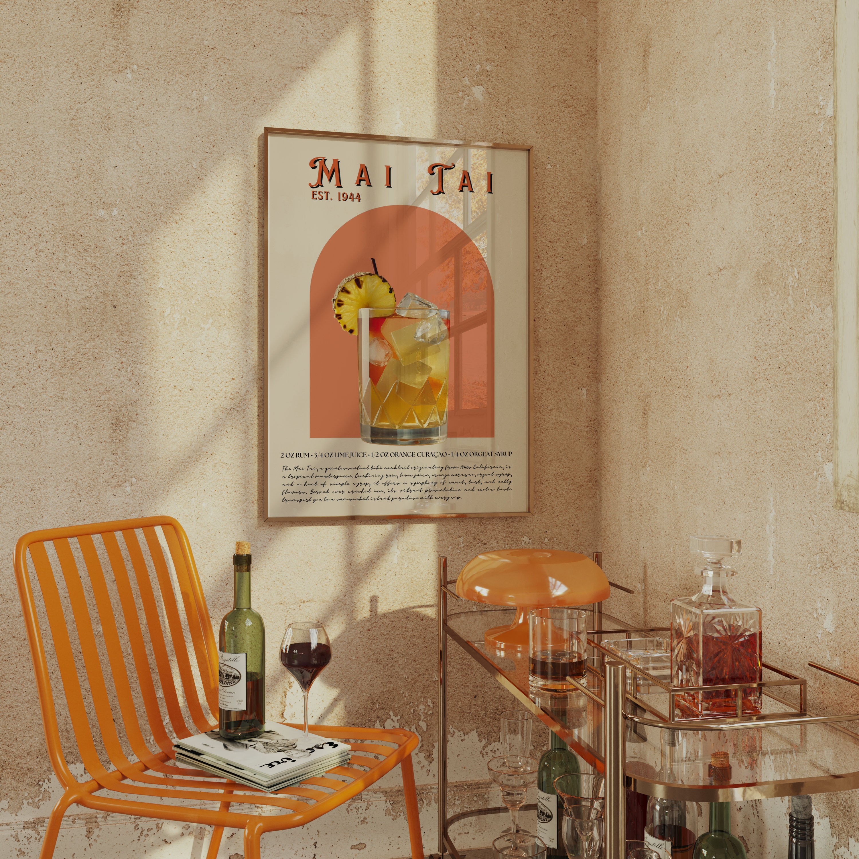 Mai Tai Wall Art, Mai Tai Print, Last Minute Gift, Mai Tai Cocktail ...