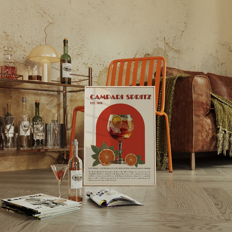 Campari Spritz Print, Campari Spritz Poster, Campari Poster, Campari ...
