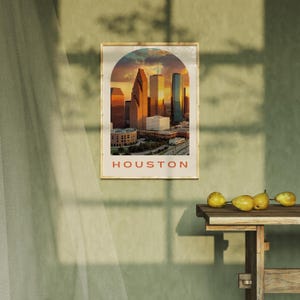Houston Wall Art, Retro Houston Poster, Houston Poster, Houston Art ...