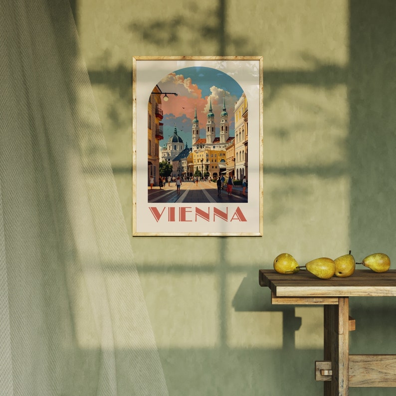 Vienna Wall Art, Vienna Print Art Gift, Vienna Poster, Anniversary Gift ...