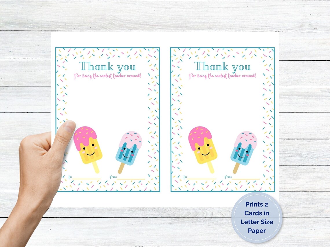 Teacher Appreciation Gift Card Holder Thank You for Being the Coolest ...