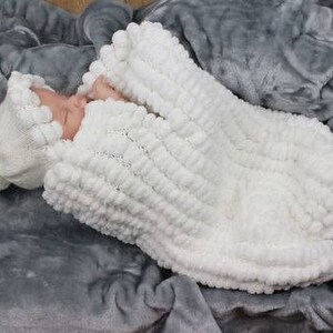 KNITTING PATTERN for Baby Pom Pom Cocoon, Papoose & Hat in 3 Sizes PDF ...