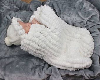 KNITTING PATTERN for Baby Papoose Cocoon & Hat in 3 Sizes PDF | Etsy