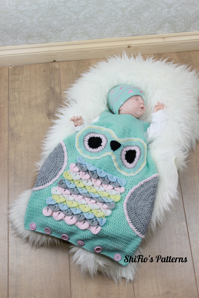Crochet Pattern - Crochet Sleeping Bag Pattern - Baby Pattern - Baby ...