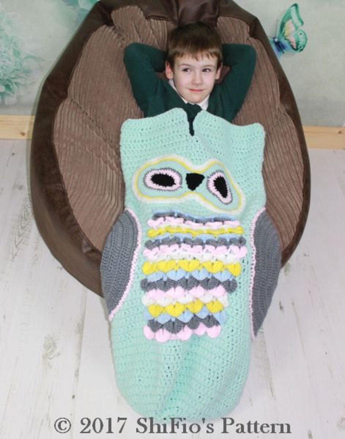 CROCHET PATTERN for Owl Child Cocoon in 3 Sizes 1 10 Years | Etsy