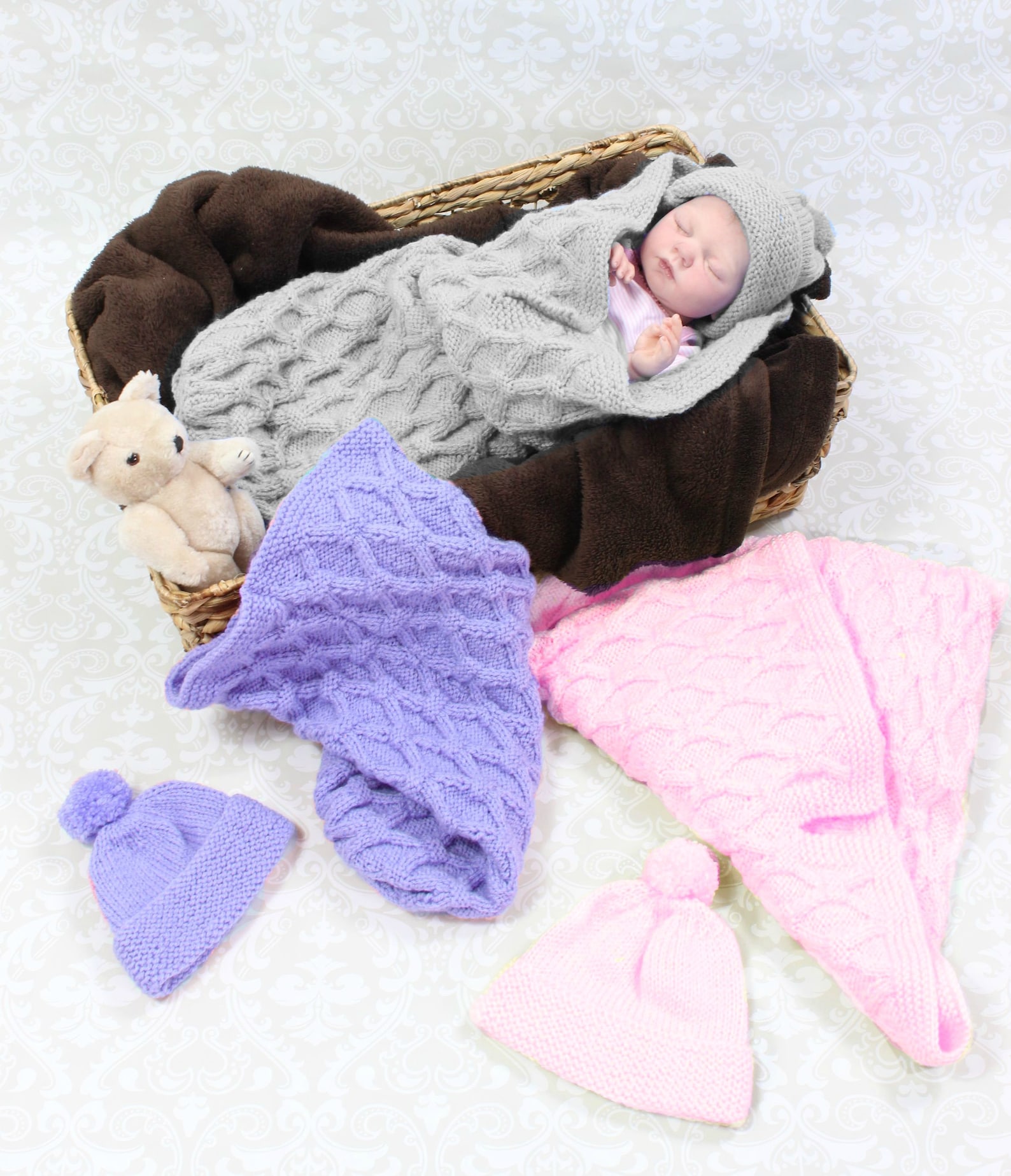 Knitting Pattern - Knitted Cocoon Pattern - Cocoon Pattern - Baby Hat ...