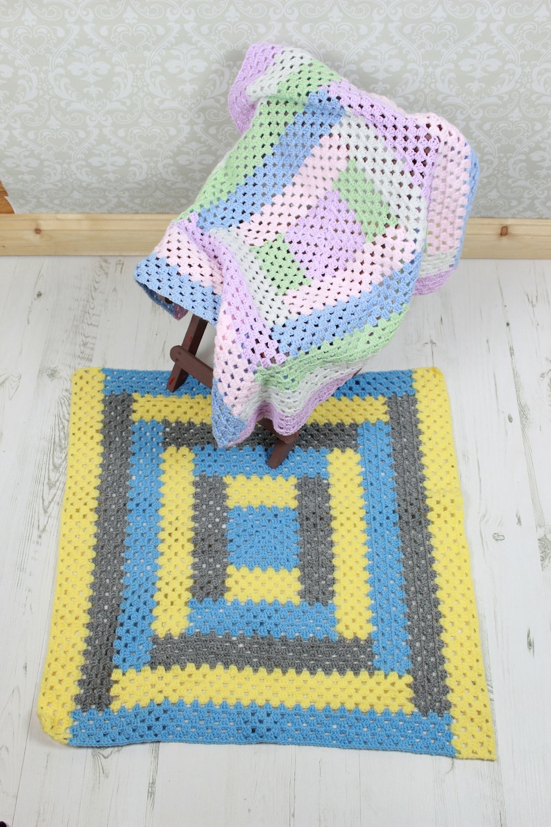 CROCHET PATTERN for Log Cabin Baby Afghan - Crochet Pattern Baby ...
