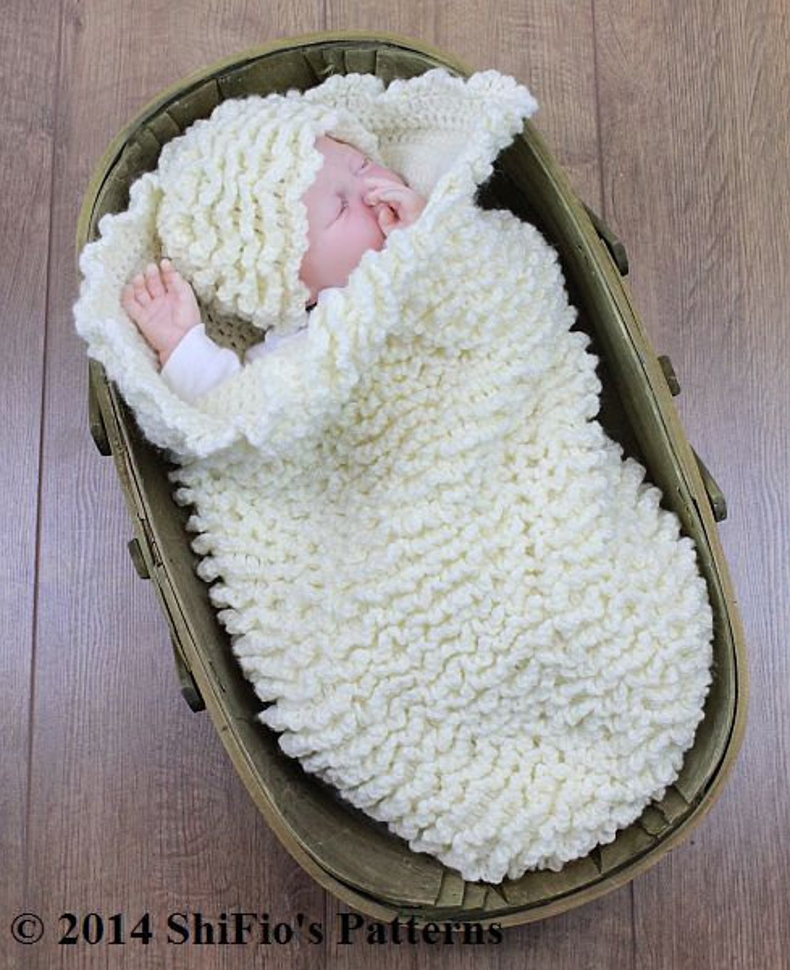Crochet Pattern Baby Ruffled Cocoon Papoose Hat Baby - Etsy