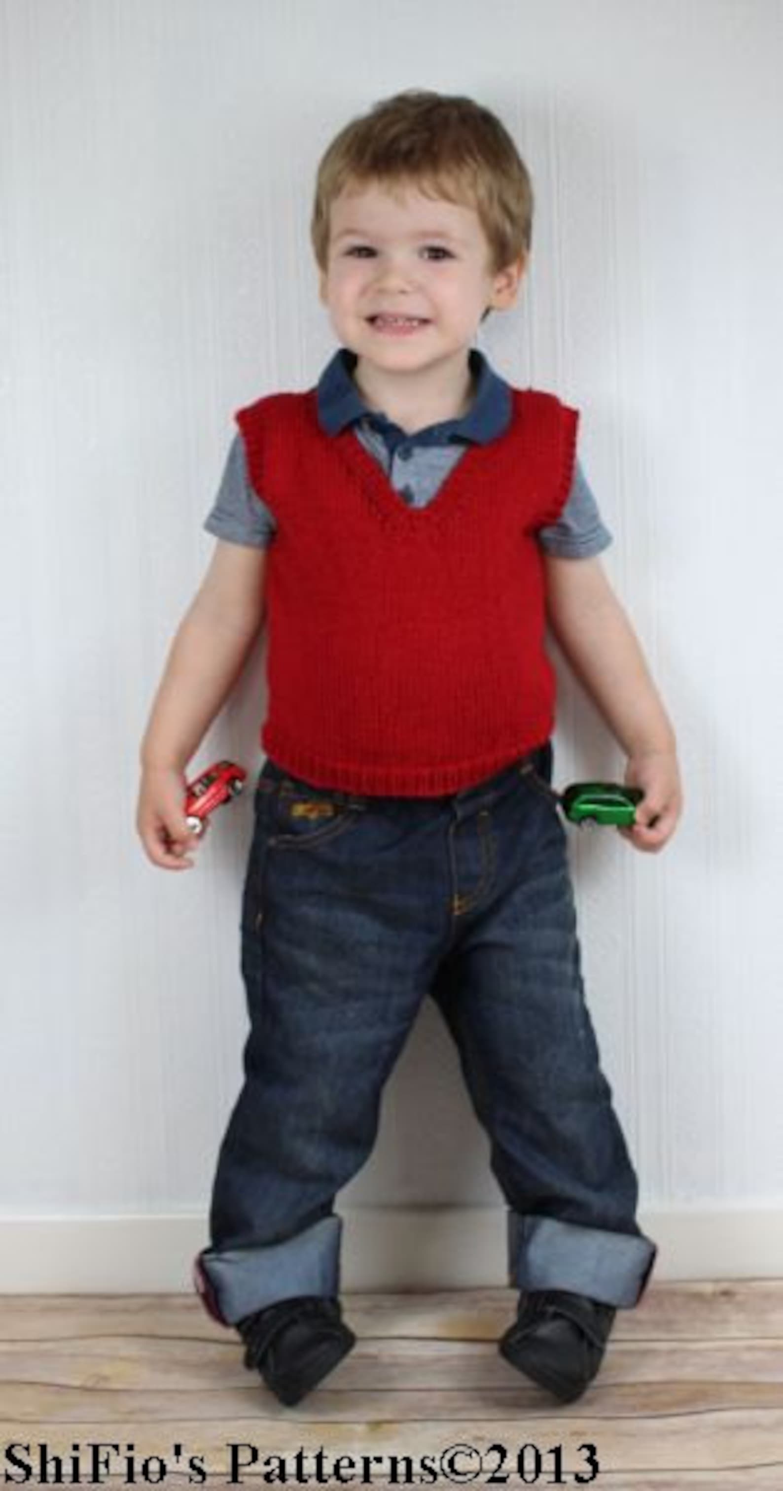 KNITTING PATTERN for Child Pullover Tank Top in 4 Sizes PDF 262 Digital ...