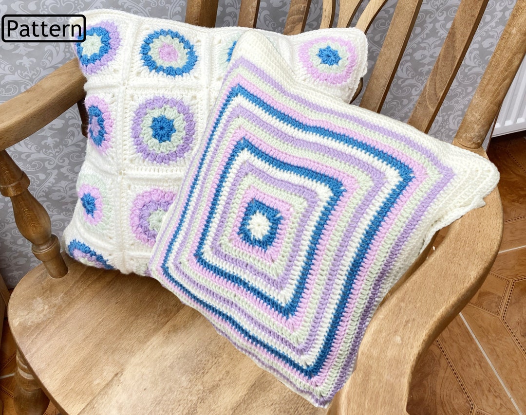 Crochet Pattern - Crochet Cushion Patterns - Granny Square Pattern ...