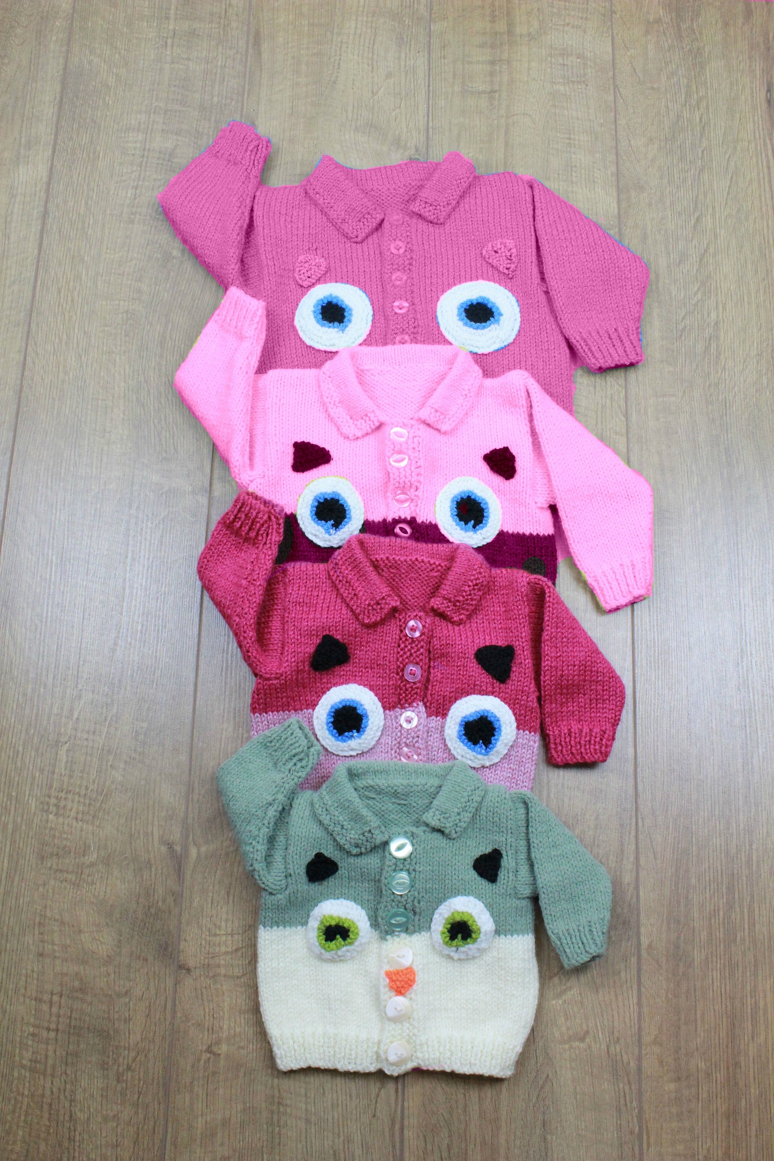 KNITTING PATTERN for Owl Cardigan Sleeping Owl in 5 Sizes - Etsy
