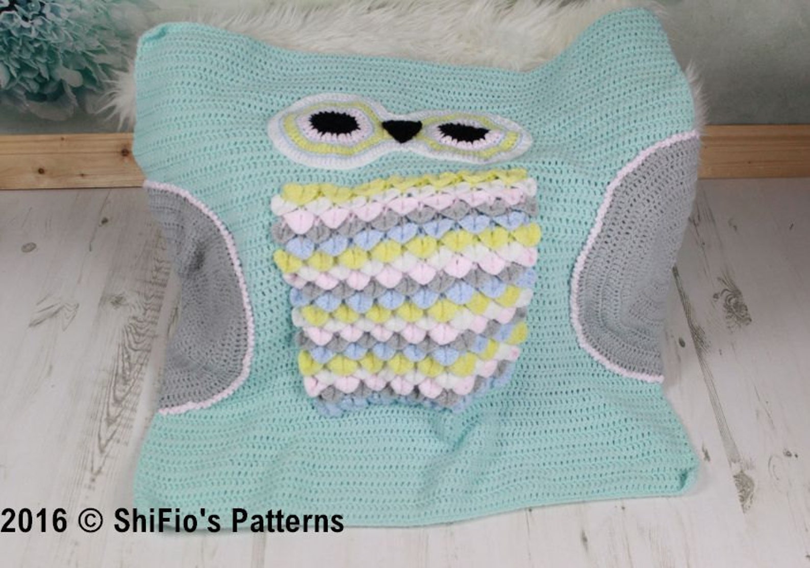 CROCHET PATTERN for Owl Baby Blanket U.K U.S.A PDF 348 - Etsy