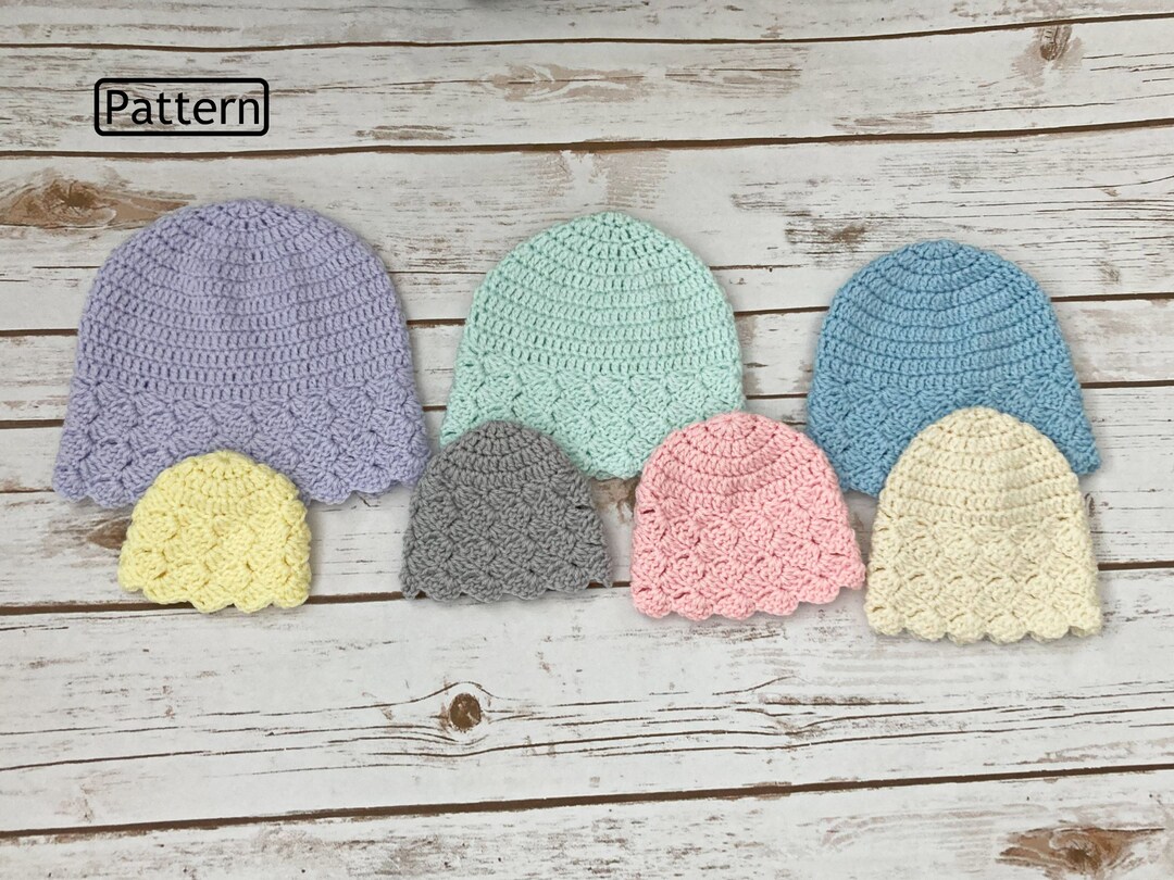 Crochet Pattern - Crochet Beanie Pattern - Baby Pattern - Baby Hat ...