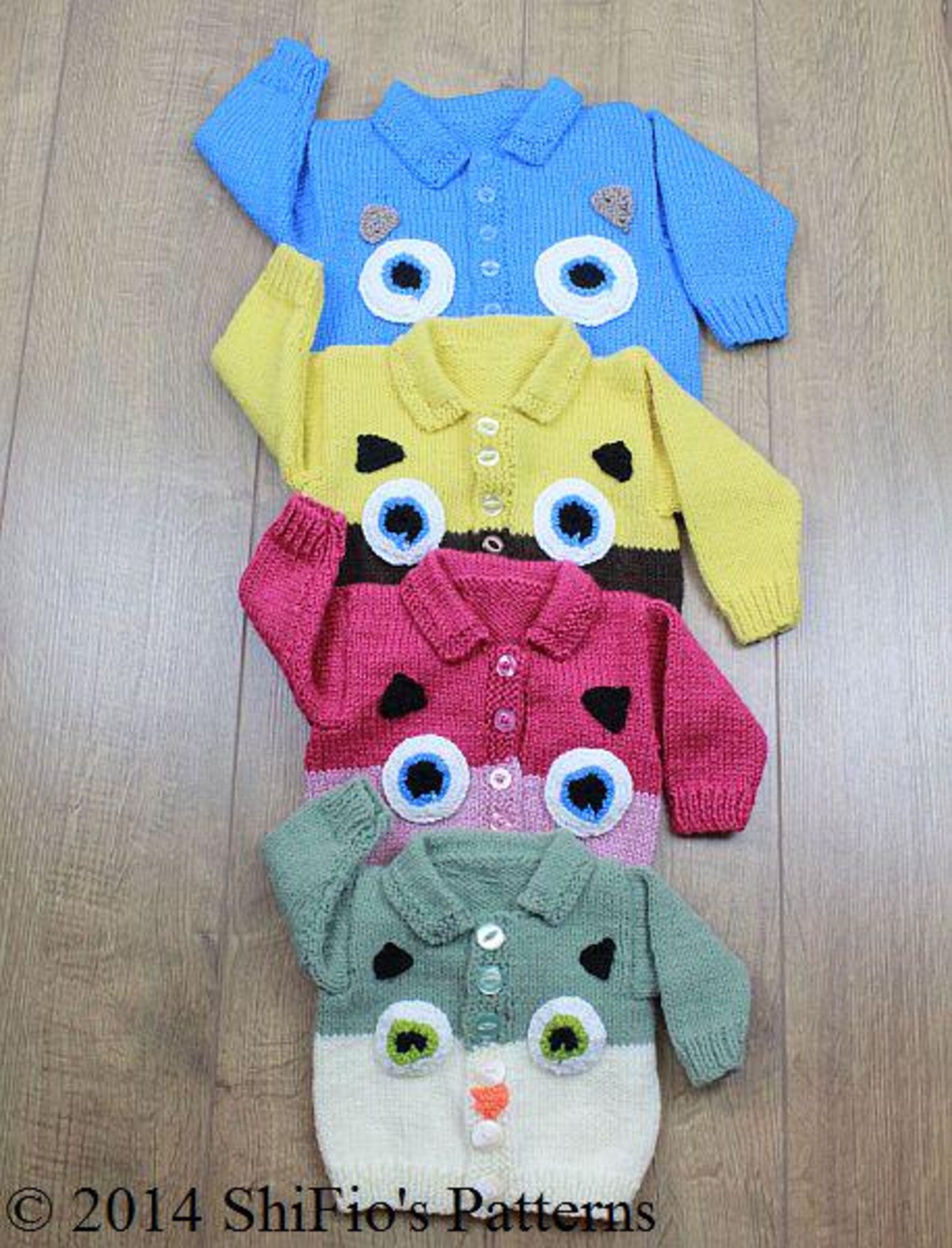 KNITTING PATTERN for Owl Cardigan, Sleeping Owl, in 5 Sizes PDF 215 ...