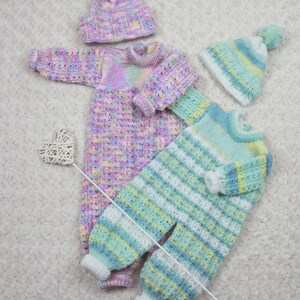 Knitting Pattern - Baby Pram Suit - Baby Hat Knitting Pattern - Boy ...
