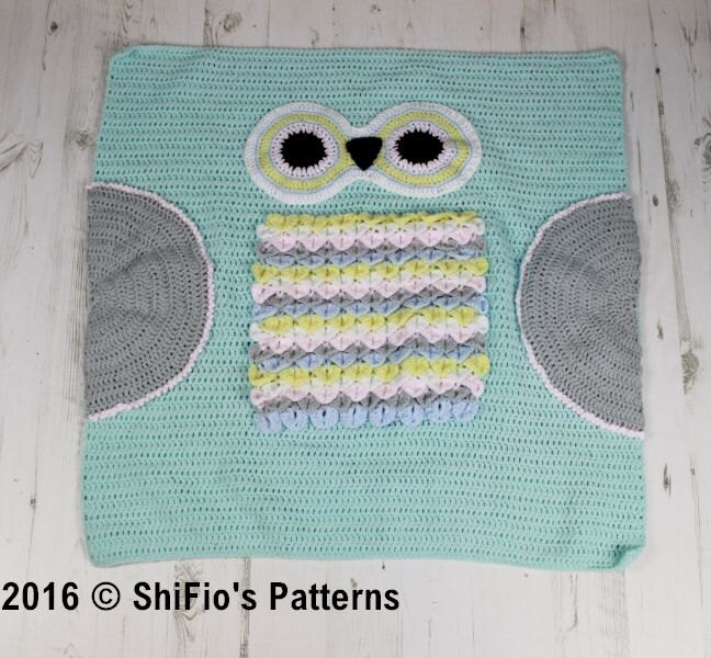 CROCHET PATTERN for Owl Baby Blanket U.K U.S.A PDF 348 - Etsy