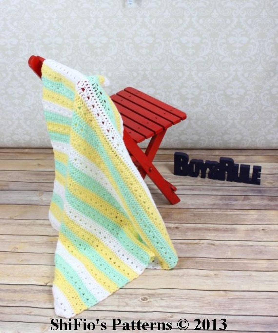 CROCHET PATTERN for 3 Baby Blankets, Afghans Pram, Cot, Crib PDF 136 ...