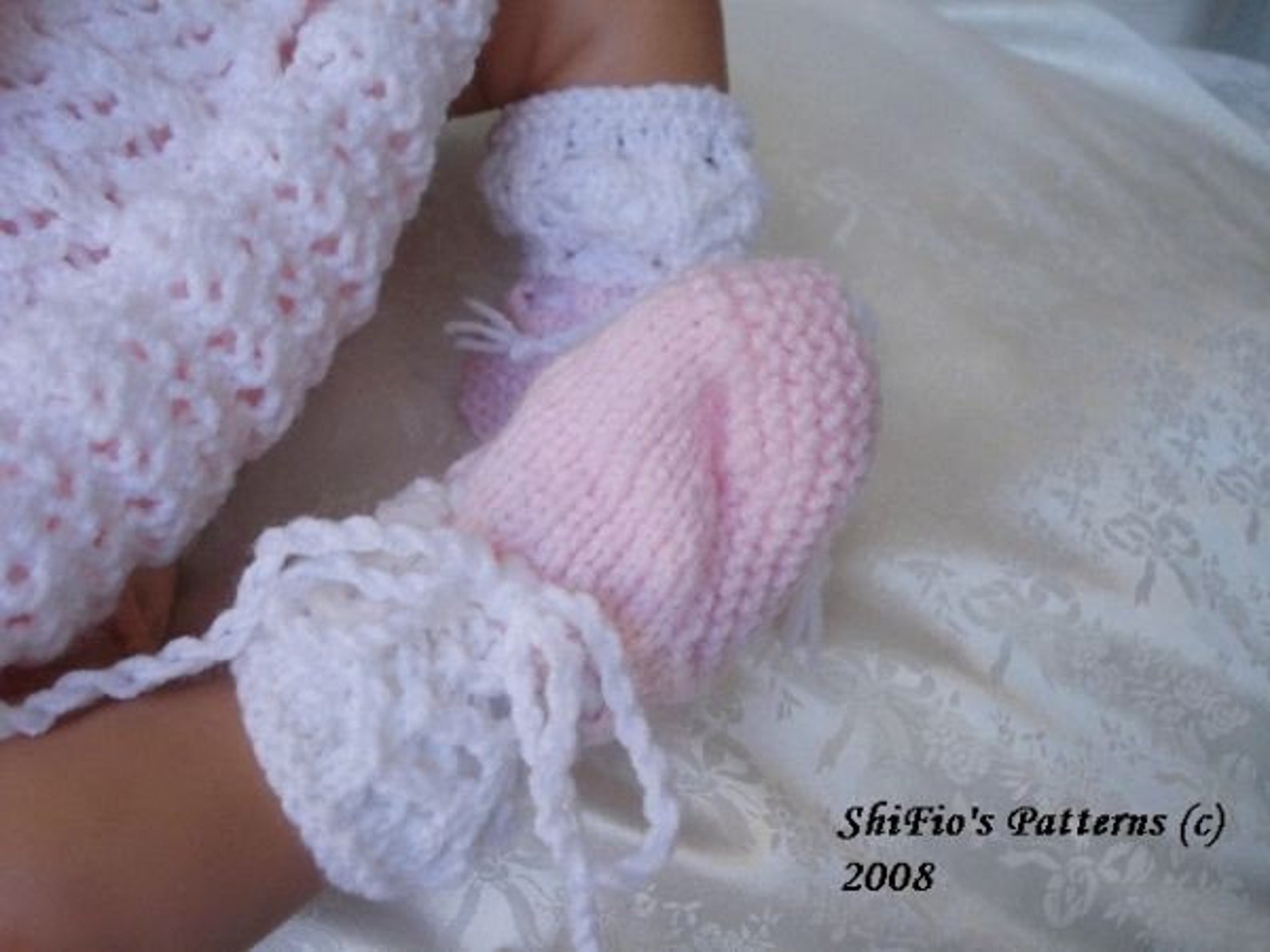 KNITTING PATTERN for Full of Lace Baby Dress, Booties & Hat PDF 96 ...