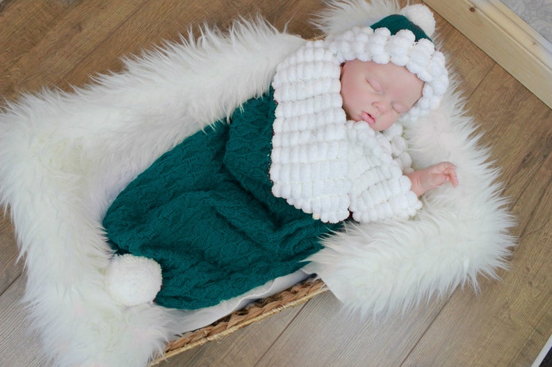 KNITTING PATTERN for Baby Papoose Cocoon & Hat in 3 Sizes PDF - Etsy