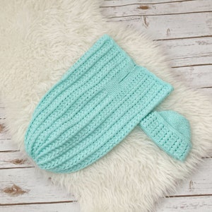 Knitting Pattern - Baby Cocoon - Papoose - Sleep Sack - Swaddling - Hat ...