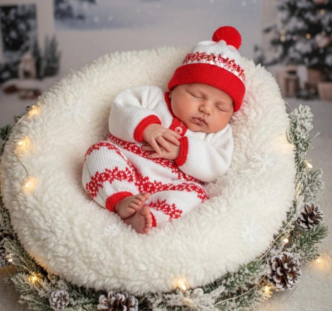 Knitting Pattern - Fair Isle - Baby Pram Suit - Hat - 3 Sizes - KP191 ...