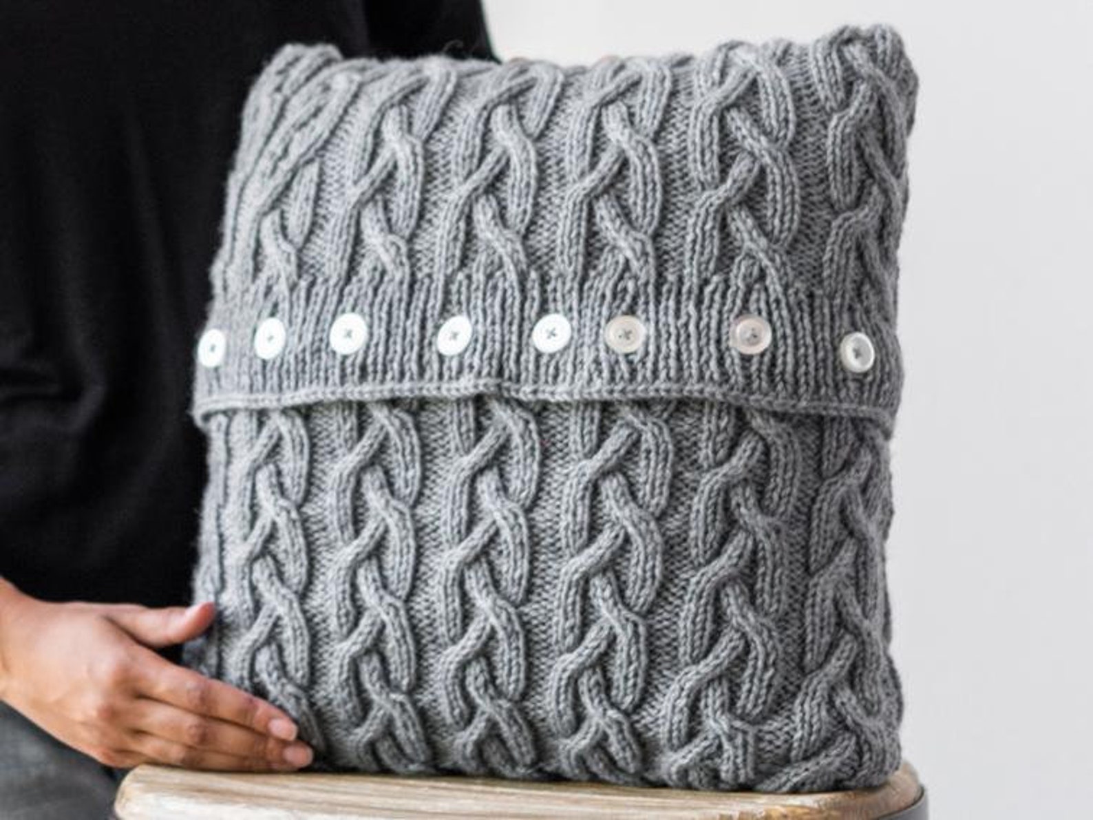 KNITTING PATTERNS for Highland Cable Cushion Cover, Cushion Cover ...