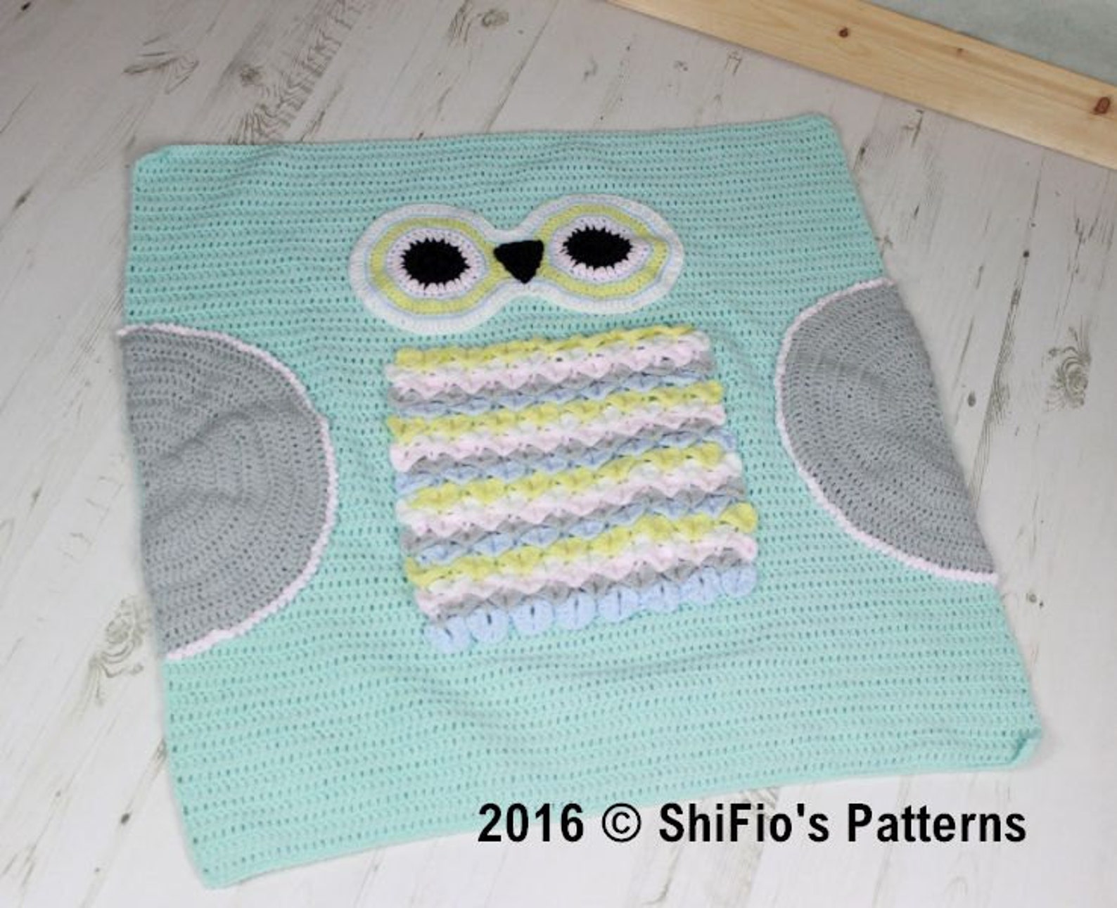 CROCHET PATTERN for Owl Baby Blanket U.K U.S.A PDF 348 - Etsy