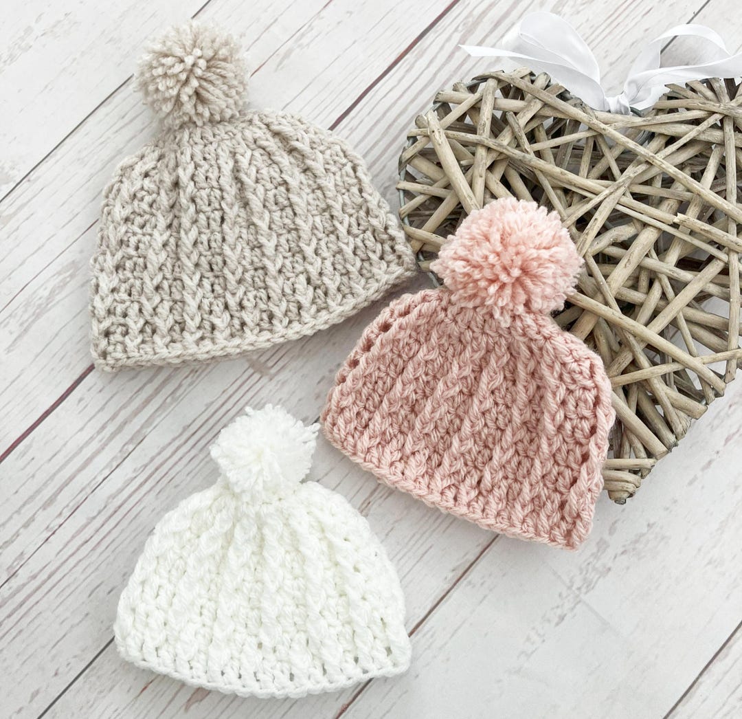 Cochet Pattern for Preemie Babies Hats - Small, Premature and Newborn ...