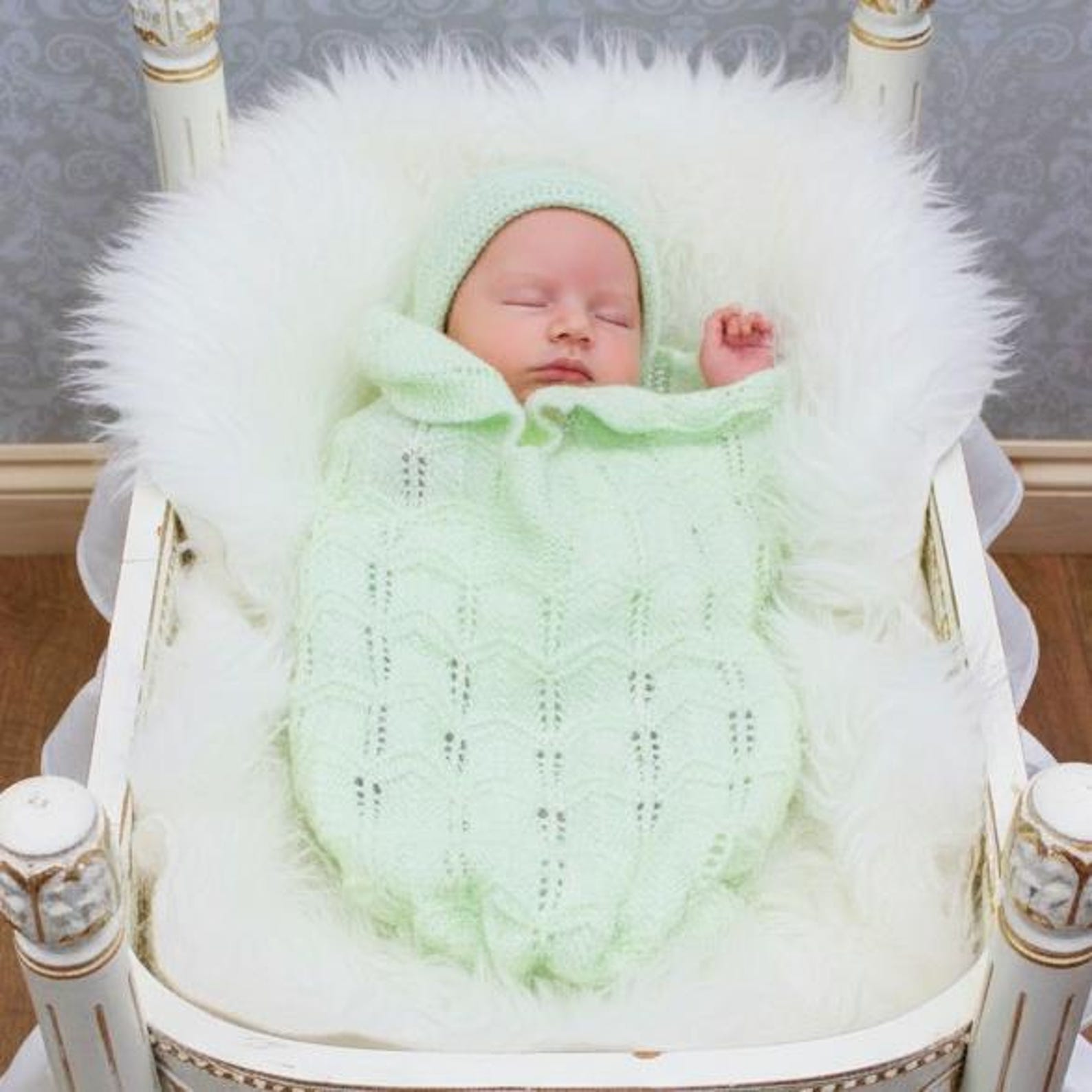 KNITTING PATTERN for Baby Cocoon - Cocoon Knitting Pattern - Baby Hat ...