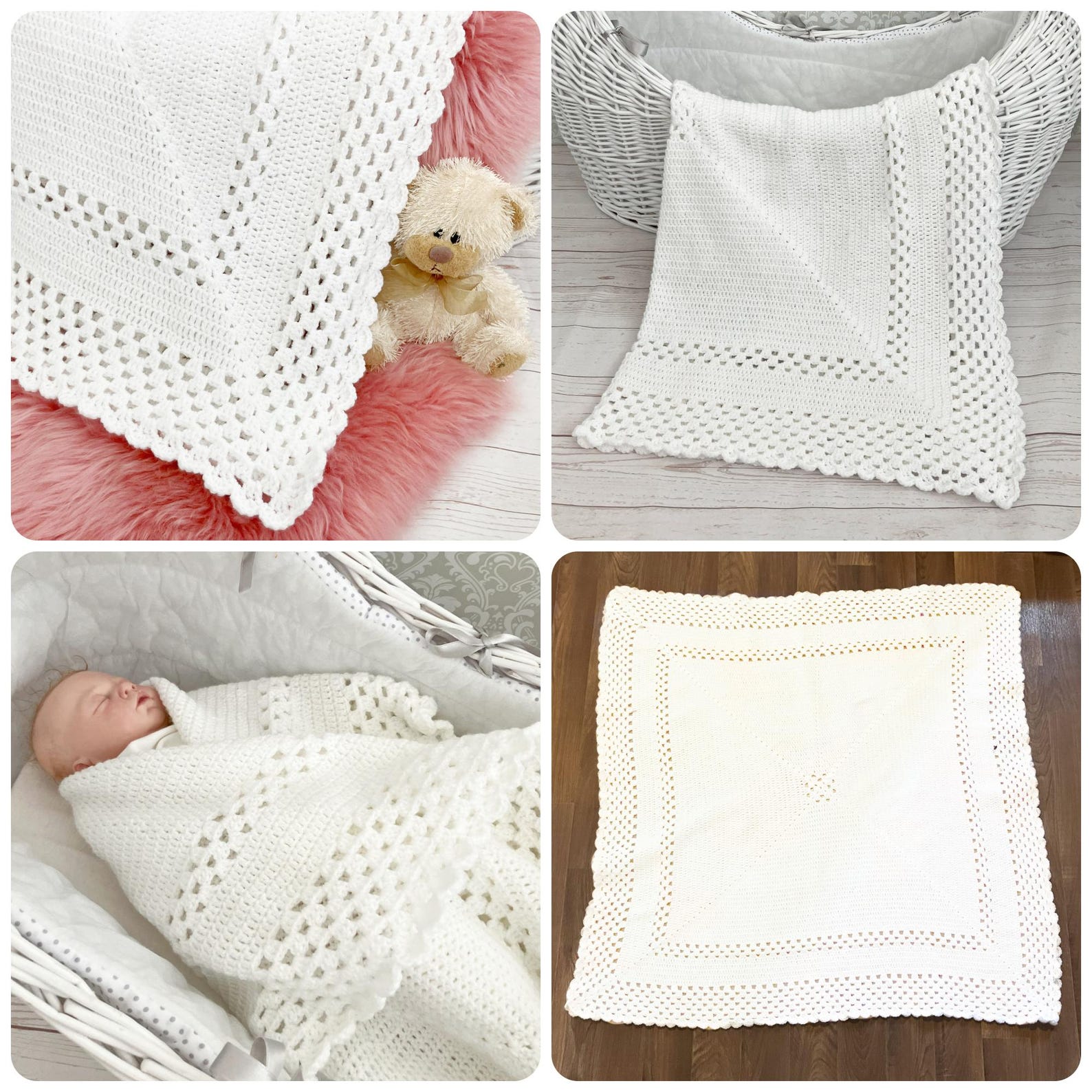 Crochet Pattern - Crochet Shawl Pattern - Baby Shawl Pattern ...