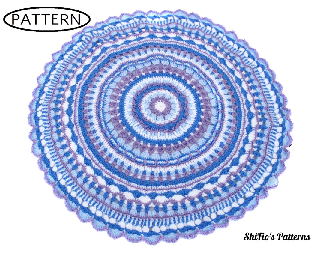 Crochet Pattern Mandala - Mandala Rug - Mandala Crochet Pattern ...