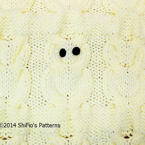 KNITTING PATTERN for Baby Owl Cable Blanket - Baby Afghan Knitting ...