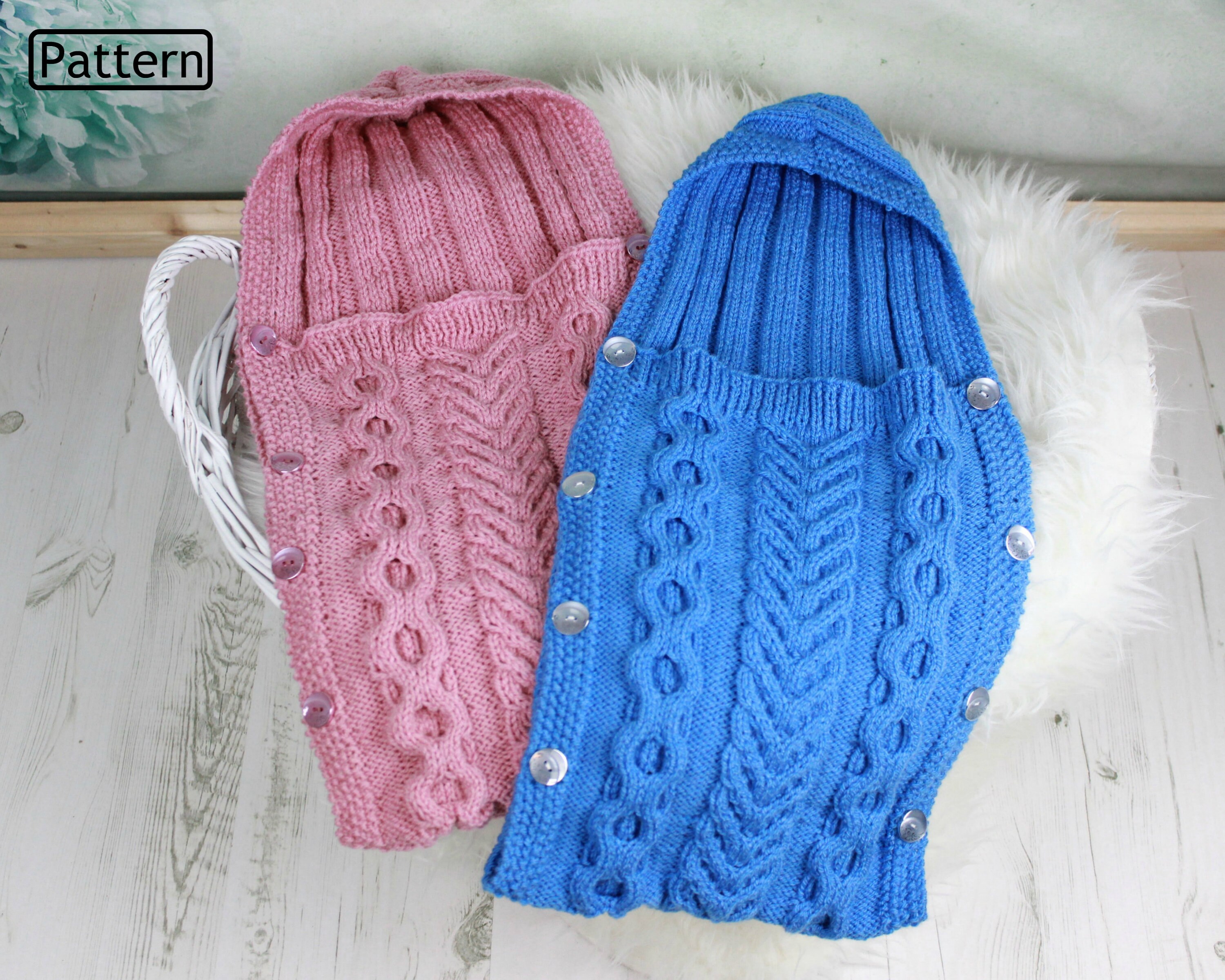 Knitted Baby Sleeping Bag Pattern Baby Cocoon Pattern | Etsy