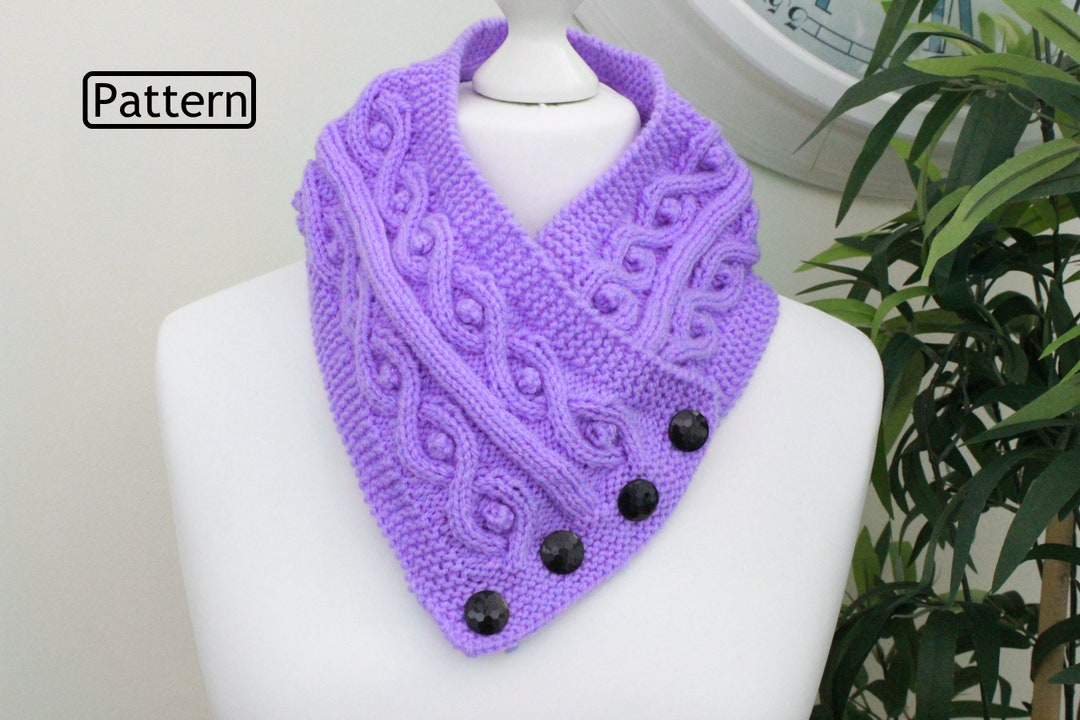 Knitting Pattern - Knitting Scarf Pattern -neck Warmer Pattern - Neck ...