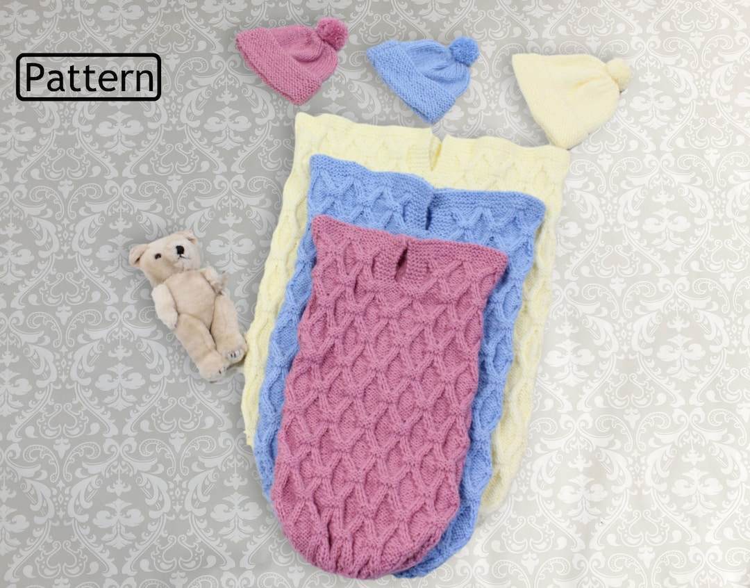 Knitting Pattern - Knitted Cocoon Pattern - Cocoon Pattern - Baby Hat ...