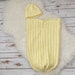 Knitting Pattern - Baby Cocoon - Papoose - Sleep Sack - Swaddling - Hat ...