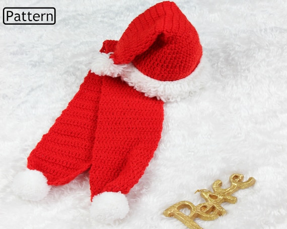 CROCHET PATTERN for Santa Hat & Scarf in 5 Sizes Preemie | Etsy