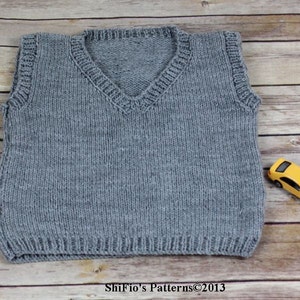 KNITTING PATTERN for Child Pullover Tank Top in 4 Sizes PDF 262 Digital ...