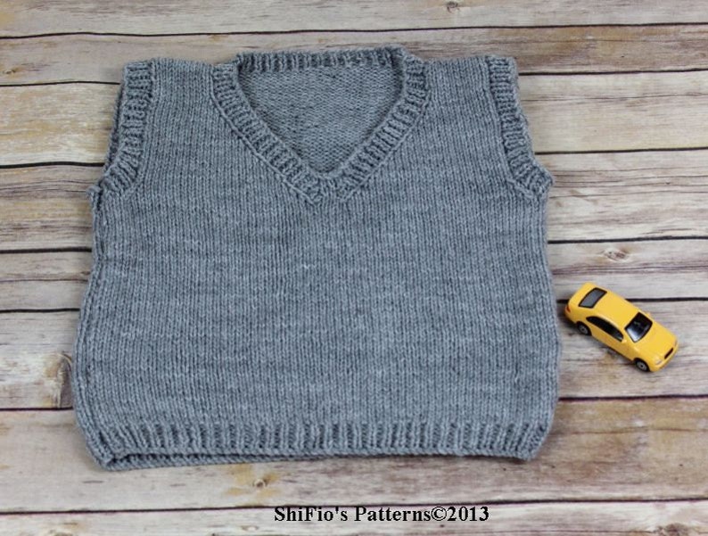 KNITTING PATTERN for Child Pullover Tank Top in 4 Sizes PDF 262 Digital ...