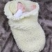 Crochet Pattern- Baby- Ruffled Cocoon - Papoose - Hat- Baby Crochet ...