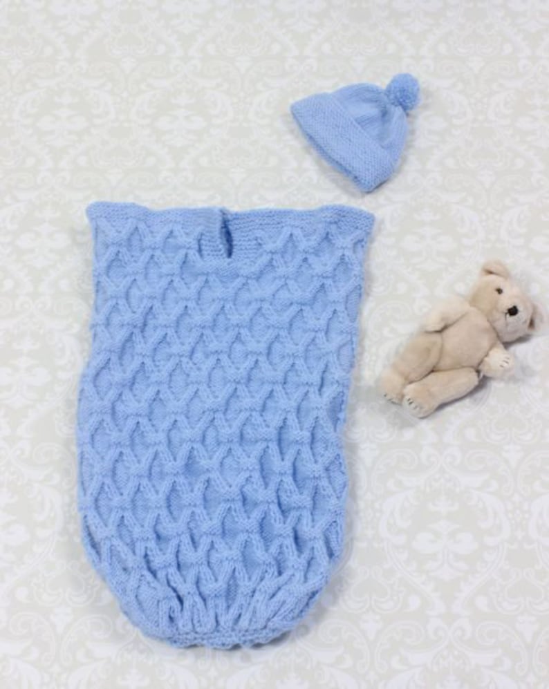 Knitting Pattern - Knitted Cocoon Pattern - Cocoon Pattern - Baby Hat ...