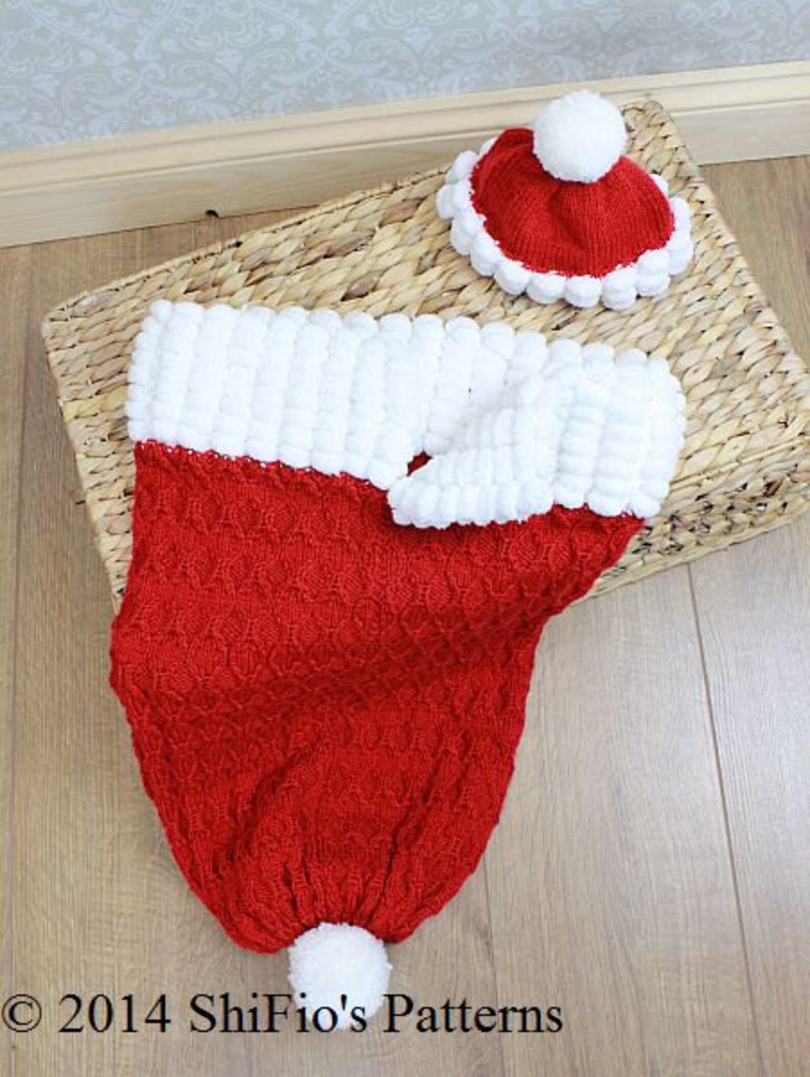 KNITTING PATTERN for Baby Papoose Cocoon & Hat in 3 Sizes PDF - Etsy