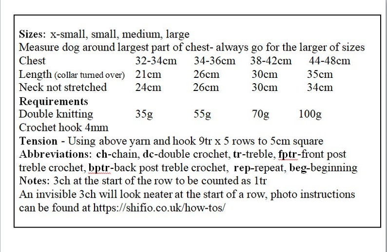 Crochet Pattern Crochet Dog Outfit Pattern Dog Pattern - Etsy