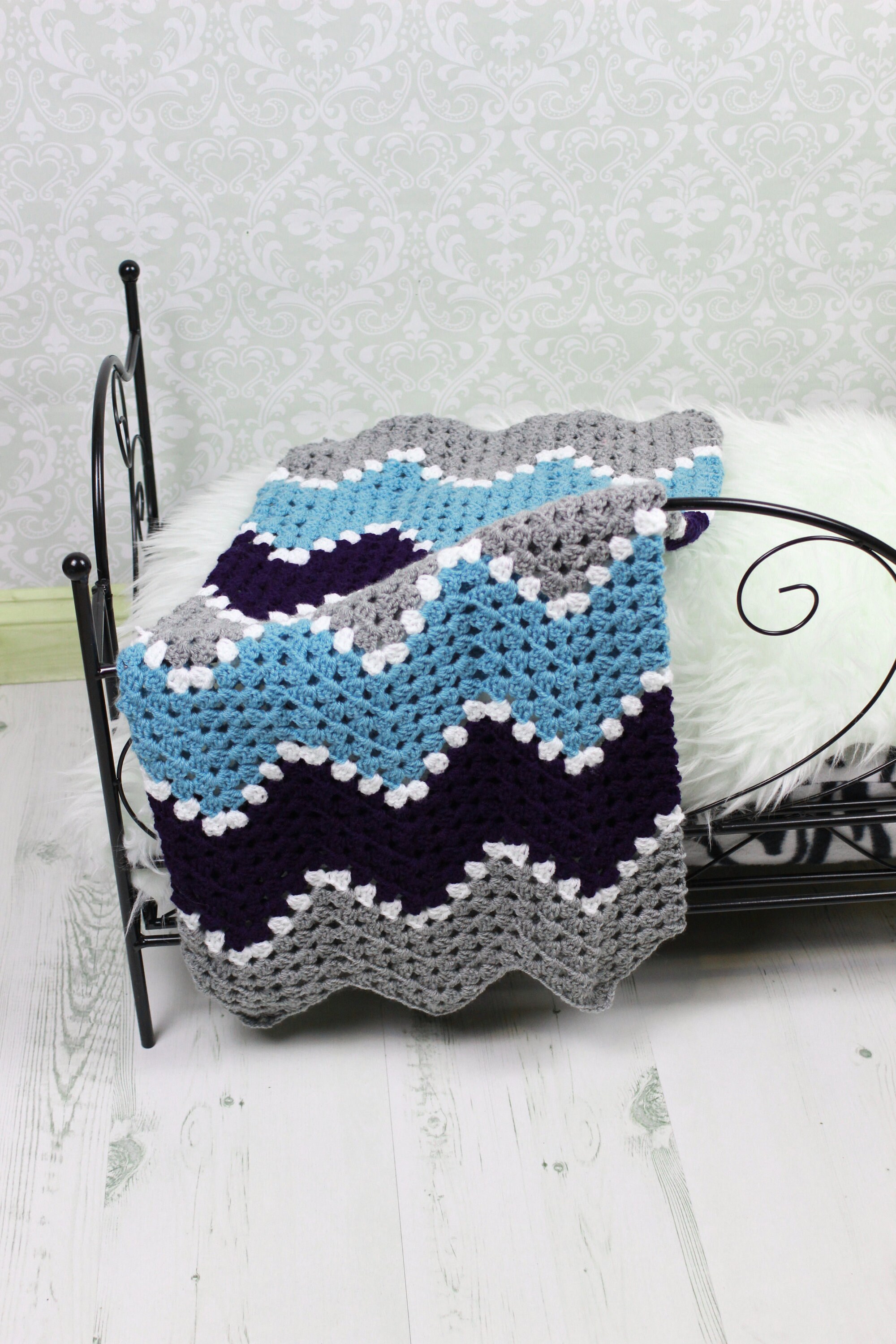 Crochet Pattern for Baby Ripple Blanket Ripple Afghan | Etsy