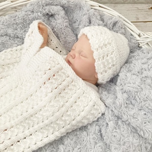 Knitting Pattern - Baby Cocoon - Papoose - Sleep Sack - Swaddling - Hat ...