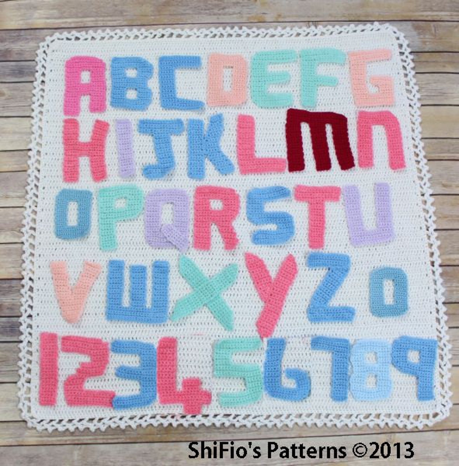 CROCHET PATTERN for Alphabet Letters, Numbers & Afghan Blanket PDF 51 ...