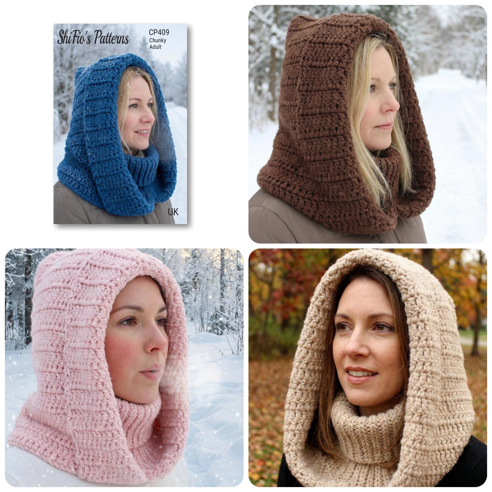 Crochet Pattern- Ladies- Snood - Cowl - Neck Warmer - Adult - UK - USA ...