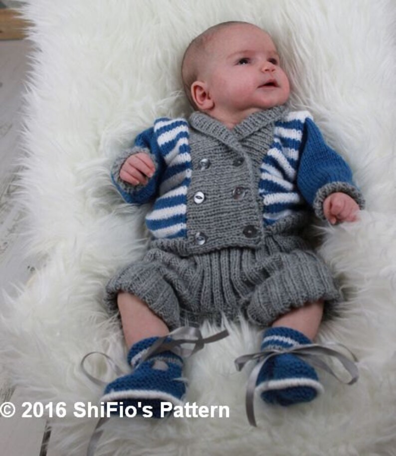KNITTING PATTERN for Baby Shorts, Cardigan, Hat, Booties Knitting ...